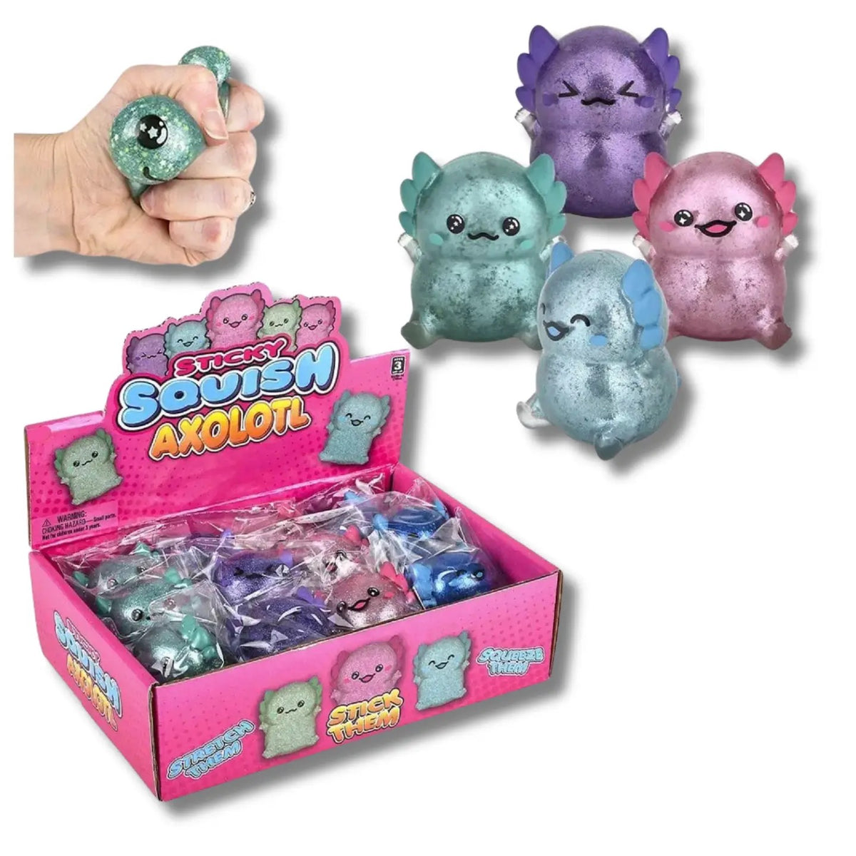 Axolotl Glitter Squishy – Ana Banana